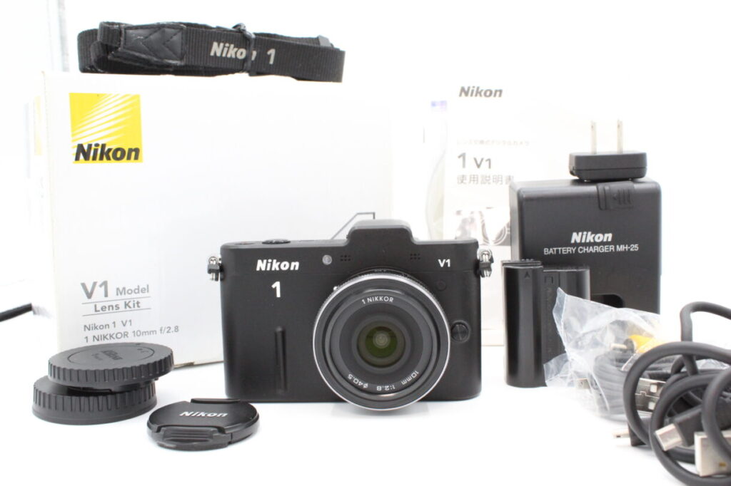 【美品】NIKON ニコン ミラーレス一眼カメラ Nikon 1 V1 薄型レンズキット ブラック | 杉並カメラ